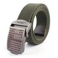 China Eco-Friendly Canvas Belt for Men 90-120cm Outdoor Golf Casual Sport Zinc Alloy Buckle for sale