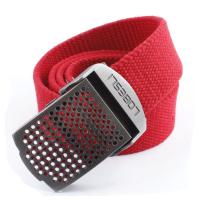 China Eco-Friendly Canvas Belt for Men 90-120cm Outdoor Golf Casual Sport Zinc Alloy Buckle for sale