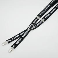 China Brace Elastic Strap Clip 2.5cm 4 Button Black Leather Suspenders for sale