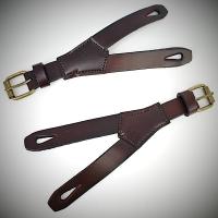 China Men's Leather Casual Suspenders 1.7cm Wide Elastic Strap Clip Denim Pants Adjustable for sale