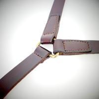 China Men's Leather Casual Suspenders 1.7cm Wide Elastic Strap Clip Denim Pants Adjustable for sale