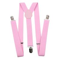 China Y Back Suspenders 100cm Black Polyester Elastic Braces for Men Women 2.5cm Wide for sale