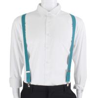 China Y Back Suspenders 100cm Black Polyester Elastic Braces for Men Women 2.5cm Wide for sale