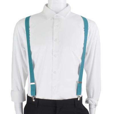 China Y Back Suspenders 100cm Black Polyester Elastic Braces for Men Women 2.5cm Wide for sale