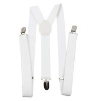China Y Back Suspenders 100cm Black Polyester Elastic Braces for Men Women 2.5cm Wide for sale