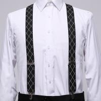 China Y Style Elastic Strap Clip 110cm Genuine Leather Suspenders Custom Printed for sale