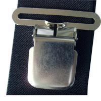 China Heavy Duty X Back Elastic Suspenders 2 Inch Width Adjustable Metal Clip Braces for Men for sale