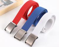 China 3.8cm Elastic Canvas Webbing Belt 120cm Length Casual Men Belt for Jeans Outdoor for sale
