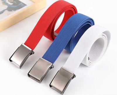 China 3.8cm Elastic Canvas Webbing Belt 120cm Length Casual Men Belt for Jeans Outdoor for sale