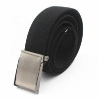 China 3.8cm Elastic Canvas Webbing Belt 120cm Length Casual Men Belt for Jeans Outdoor for sale