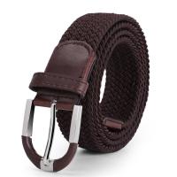 China Elastic Golf Belt 3.4cm Wide Stretch Braided Woven Belt for Men Women Casual Dressing 115cm for sale