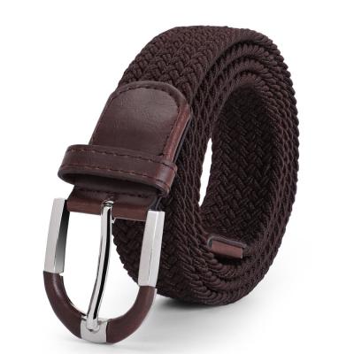 China Elastic Golf Belt 3.4cm Wide Stretch Braided Woven Belt for Men Women Casual Dressing 115cm for sale