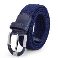 China Elastic Golf Belt 3.4cm Wide Stretch Braided Woven Belt for Men Women Casual Dressing 115cm for sale