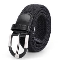 China Elastic Golf Belt 3.4cm Wide Stretch Braided Woven Belt for Men Women Casual Dressing 115cm for sale