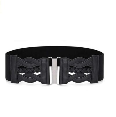 China Vintage Elastic Waist Belt 2.8in Wide Stretchy Retro Dress Belt for Women OEM for sale