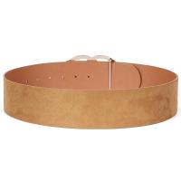 China Wide PU Leather Belt 6cm Gold Buckle Women Dress Belt Classic Stylish Custom Size for sale