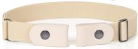 China Stretch Women Elastic Belts 46cm No Buckle Belt O Buckle Invisible Adjustable Canvas for sale
