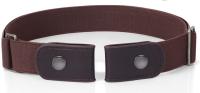 China Stretch Women Elastic Belts 46cm No Buckle Belt O Buckle Invisible Adjustable Canvas for sale