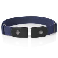 China Stretch Women Elastic Belts 46cm No Buckle Belt O Buckle Invisible Adjustable Canvas for sale