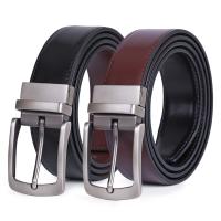 China Double Sides Rotatable Fake Leather Belt 3.5cm for Jeans Pants Pin Buckle for sale