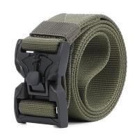 China Heavy Duty 135cm Black Nylon Web Belt Military Style 38mm Width Quick Release Magnetic Buckle for sale