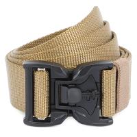 China Heavy Duty 135cm Black Nylon Web Belt Military Style 38mm Width Quick Release Magnetic Buckle for sale