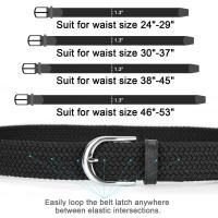 China Polypropylene Fiber Fabric Braided Stretch Belt 3.4cm Width for Pants 28-55 Inch for sale