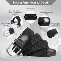 China Polypropylene Fiber Fabric Braided Stretch Belt 3.4cm Width for Pants 28-55 Inch for sale