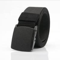 China Custom Jacquard Nylon Cotton Canvas Belt 3.8cm Width 2.5mm Thick for Men for sale