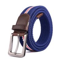 China Canvas Woven Braided Fabric Belt 3.5cm with Clip Buckles for Men and Women for sale