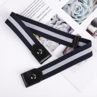 China Invisible 3cm Wide Braided Fabric Elastic Belt No Buckle Stretch Belt 60cm for sale