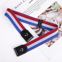 China Invisible 3cm Wide Braided Fabric Elastic Belt No Buckle Stretch Belt 60cm for sale