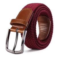 China Polypropylene Ladies Elasticated Belt 105cm Unisex Rubber Weave for sale