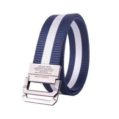 China Military Nylon Tactical Belt 120cm 3.8cm Double D Ring Buckle Outdoor Waist Belt for sale