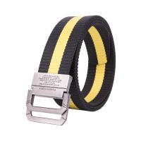 China Military Nylon Tactical Belt 120cm 3.8cm Double D Ring Buckle Outdoor Waist Belt for sale