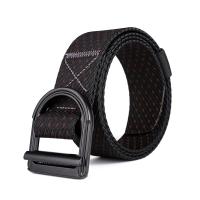 China Heavy Duty Nylon Web Belt with Zinc Alloy D Buckle 125cm Tactical Style for sale