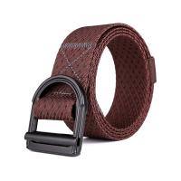 China Heavy Duty Nylon Web Belt with Zinc Alloy D Buckle 125cm Tactical Style for sale
