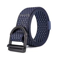 China Heavy Duty Nylon Web Belt with Zinc Alloy D Buckle 125cm Tactical Style for sale