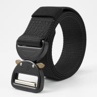 China EDC Tactical Cotton Canvas Belt Metal Buckle 3.7cm Width 120cm Length Heavy Duty Outdoor for sale