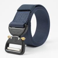 China EDC Tactical Cotton Canvas Belt Metal Buckle 3.7cm Width 120cm Length Heavy Duty Outdoor for sale