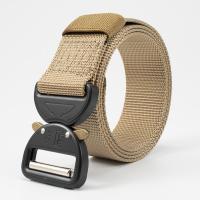 China EDC Tactical Cotton Canvas Belt Metal Buckle 3.7cm Width 120cm Length Heavy Duty Outdoor for sale
