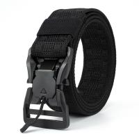 China Nylon Mesh Tactical Belt 120cm Magnetic Alloy Quick Release Buckle for sale