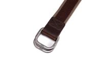 China Canvas Webbing Belt 3.8cm Double Ring Buckle with Grommets for Men for sale