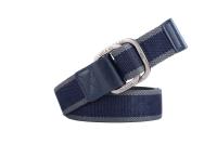 China Canvas Webbing Belt 3.8cm Double Ring Buckle with Grommets for Men for sale