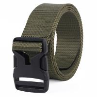 China Unisex Nylon Military Belt Plastic Buckle Polyester 1.5in 49in for sale