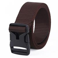 China Unisex Nylon Military Belt Plastic Buckle Polyester 1.5in 49in for sale