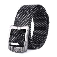 China Nylon Tactical Belt 3.8cm 120cm Adjustable Men Military Webbing Belt with Metal Buckle for sale