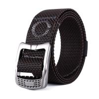 China Nylon Tactical Belt 3.8cm 120cm Adjustable Men Military Webbing Belt with Metal Buckle for sale
