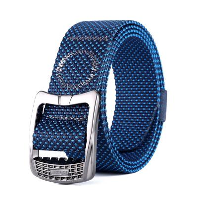 China Nylon Tactical Belt 3.8cm 120cm Adjustable Men Military Webbing Belt with Metal Buckle for sale