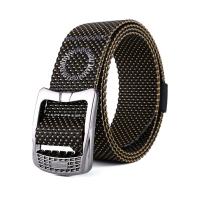 China Nylon Tactical Belt 3.8cm 120cm Adjustable Men Military Webbing Belt with Metal Buckle for sale